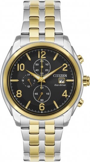 Citizen Men's Casual Two-Tone Bracelet Eco Watch, 43mm | Nordstromrack
