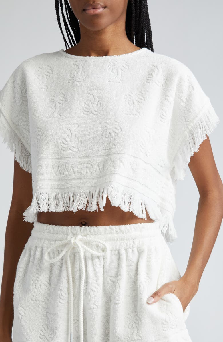 Zimmermann Alight Cotton Terry Crop Top | Nordstromrack