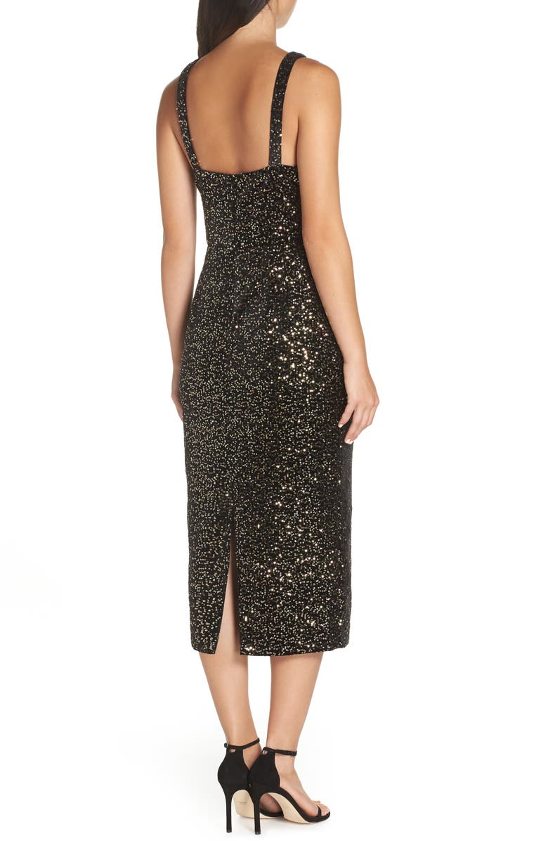 Jill Jill Stuart Velvet & Sequin Embellished Midi Dress | Nordstrom