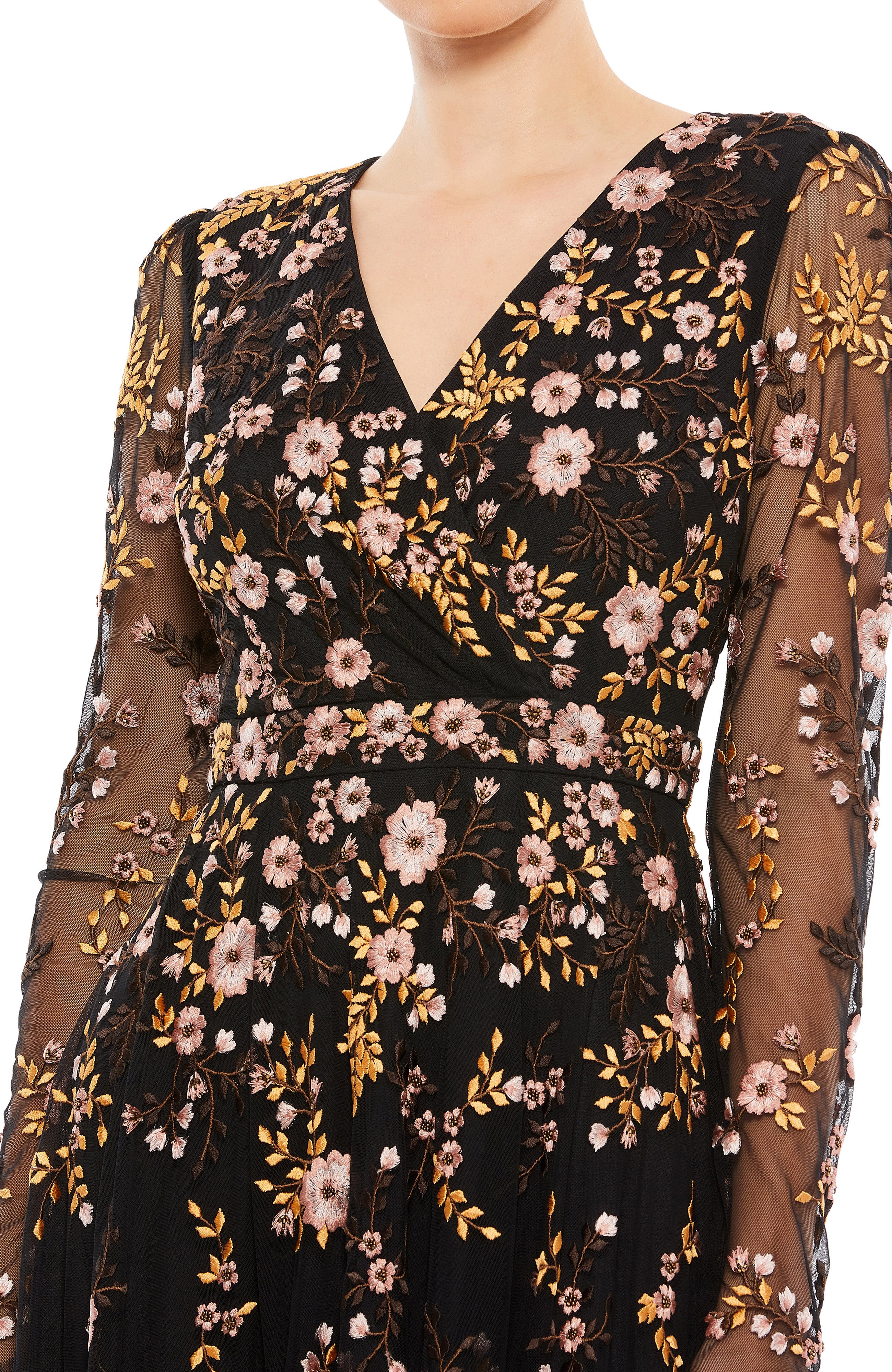 Mac Duggal Women's Floral Embroidered A-Line Cocktail Dress | Nordstrom