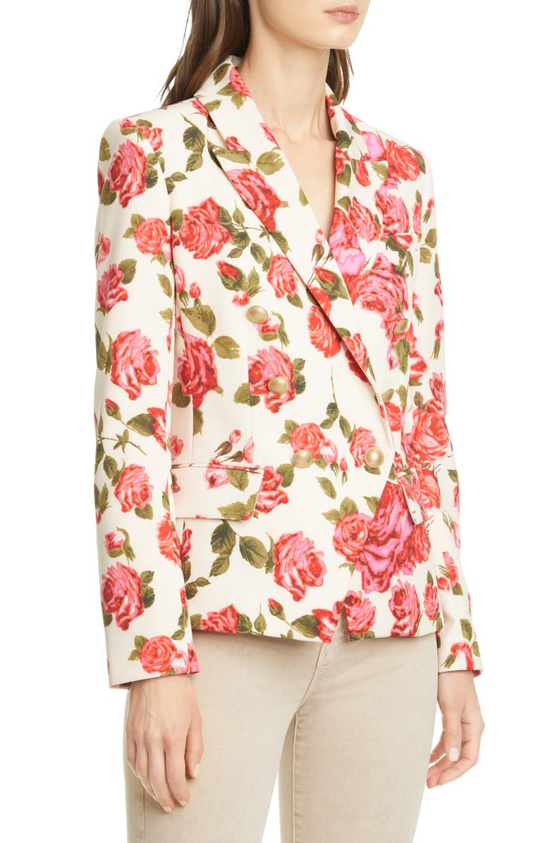 L'AGENCE Kenzie Rose Print Blazer | Nordstromrack