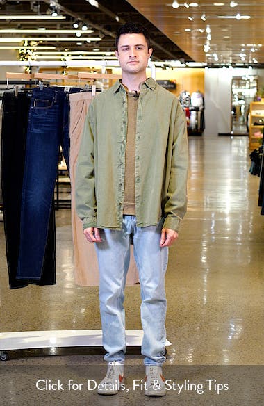 Topman Oversize Twill Button-Up Shirt (Men) | Nordstromrack