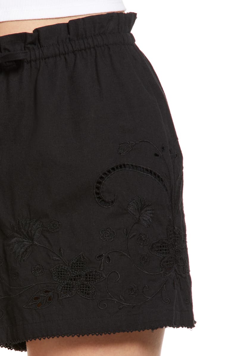 rag & bone Marley Embroidered Cotton Shorts | Nordstromrack