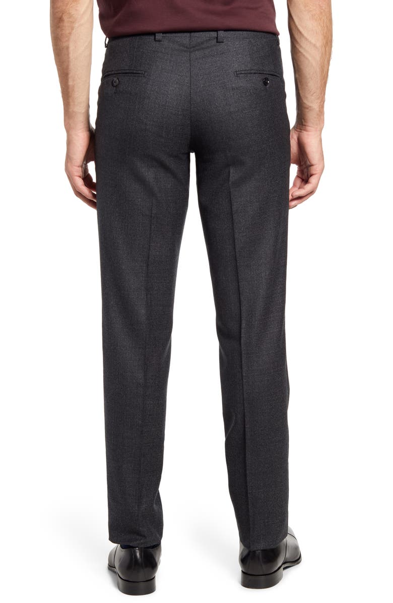 Ted Baker London Jerome Flat Front Mélange Wool Dress Pants | Nordstrom