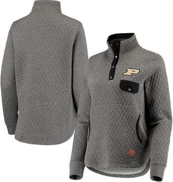PRESSBOX Women's Pressbox Heathered Gray/Black Purdue Boilermakers ...