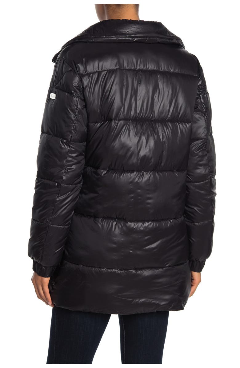 Rachel Roy Faux Fur Trim Hooded Zip Puffer Jacket | Nordstromrack