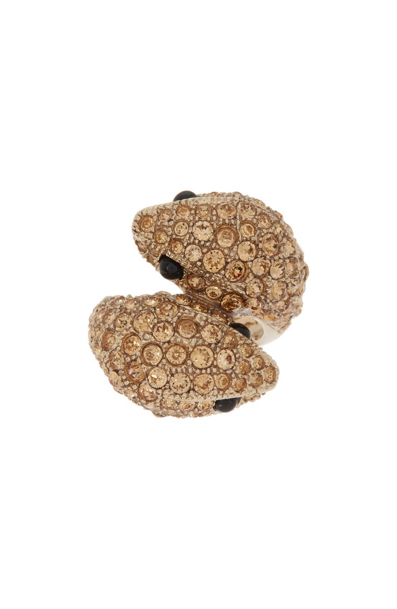 Roberto Cavalli Crystal Snake Head Ring | Nordstromrack