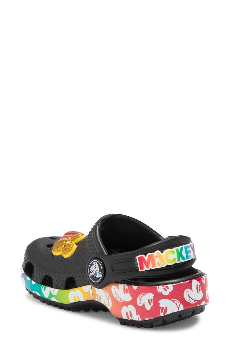 CROCS Kids' Mickey Mouse Classic Rainbow Clog with Jibbitz | Nordstromrack