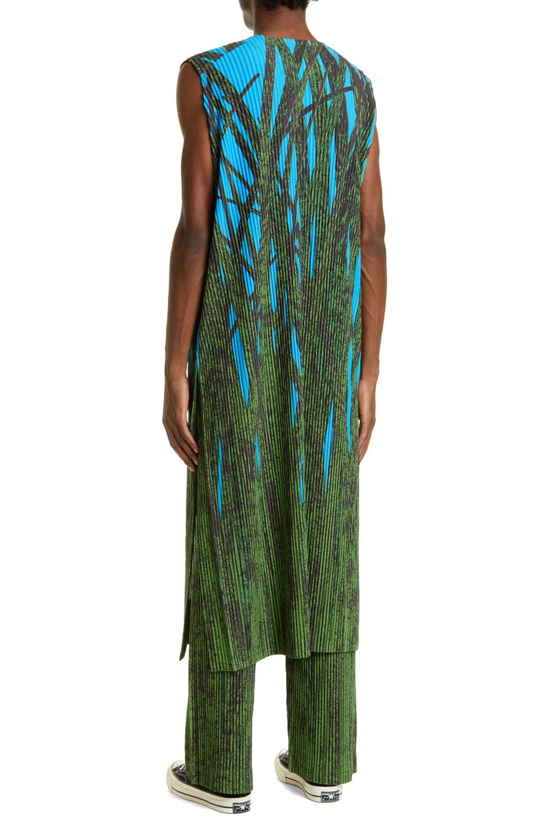 Homme Plissé Issey Miyake Grass Field Pleated Longline Blouse | Nordstrom
