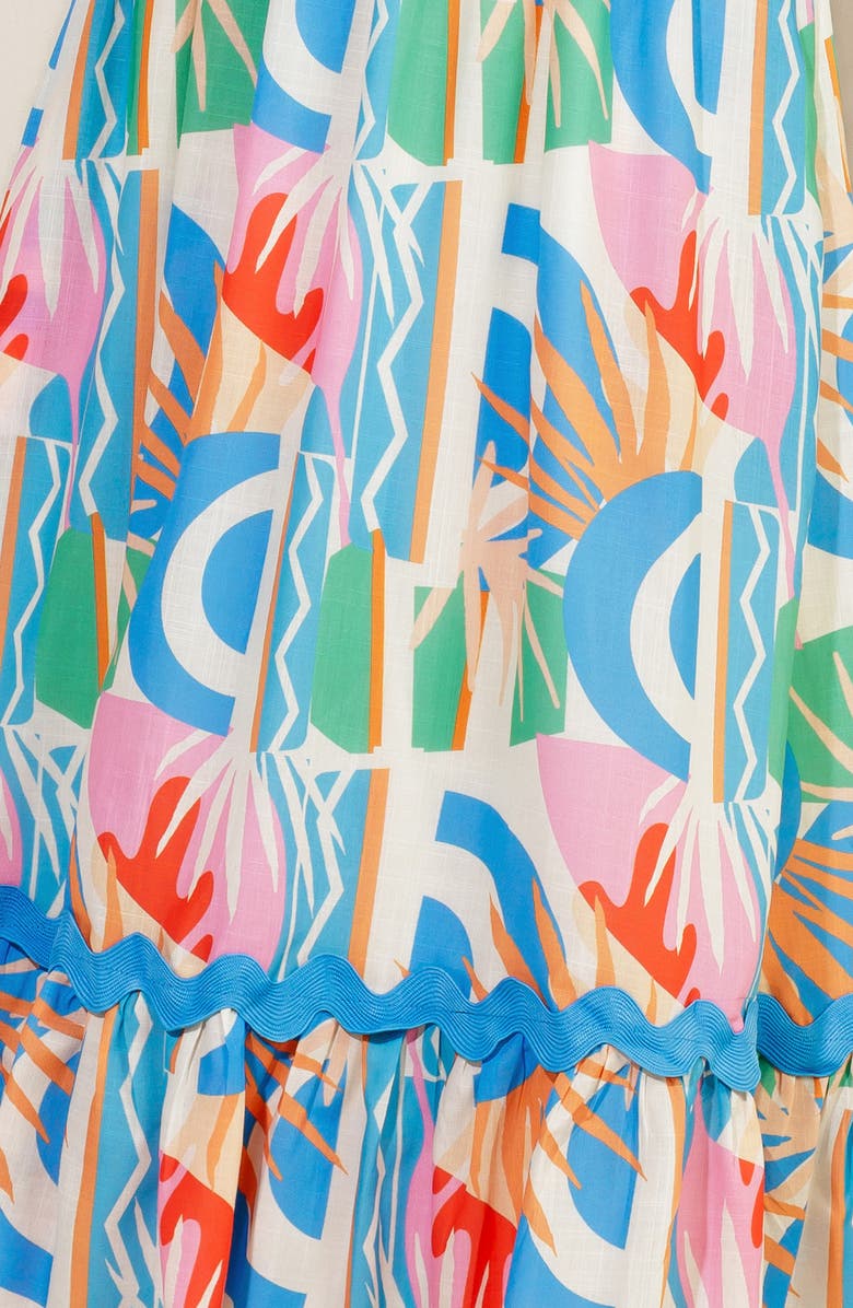 FLYING TOMATO Abstract Print Tiered Maxi Dress | Nordstromrack