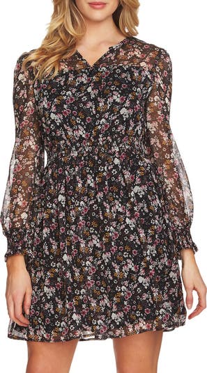 CeCe Abbey Bouquet Fit & Flare Dress | Nordstrom