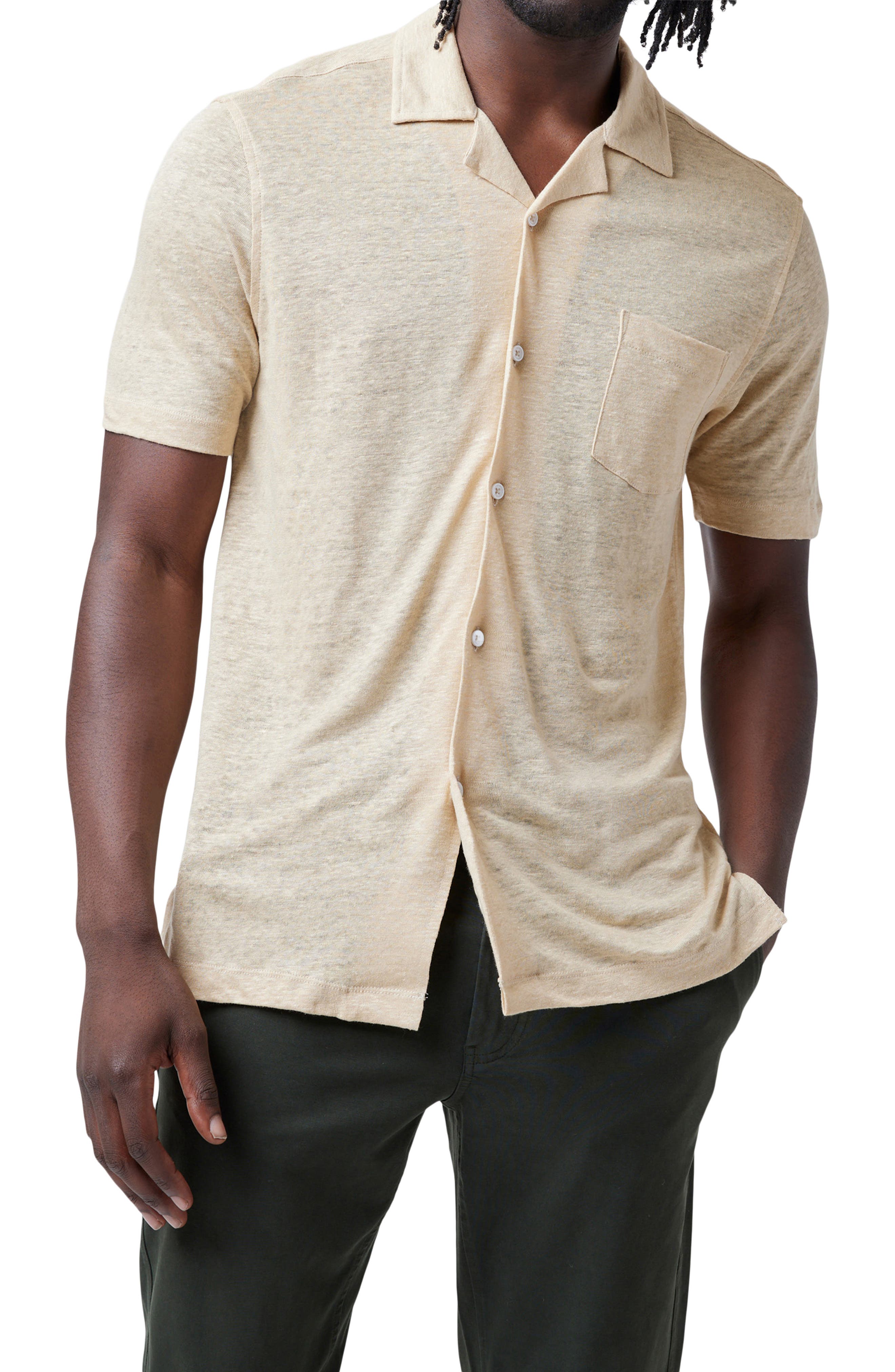 Good Man Brand Short Sleeve Linen Button-Up Camp Shirt | Nordstromrack