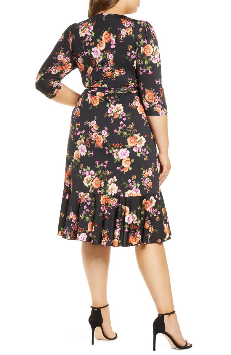 Kiyonna Flirty Flounce Wrap Dress | Nordstromrack