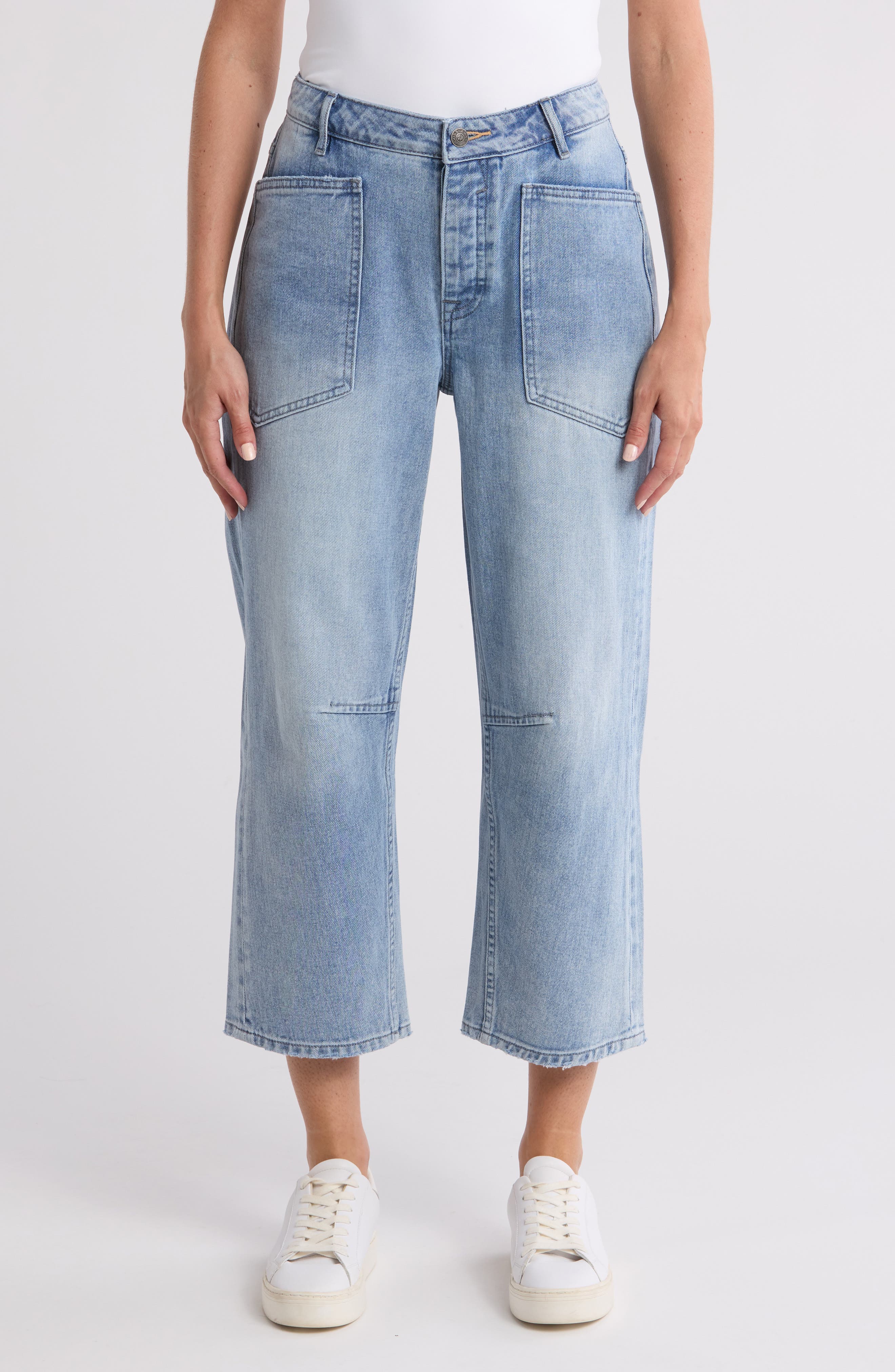 Vigoss High Waist Crop Barrel Leg Jeans | Nordstromrack