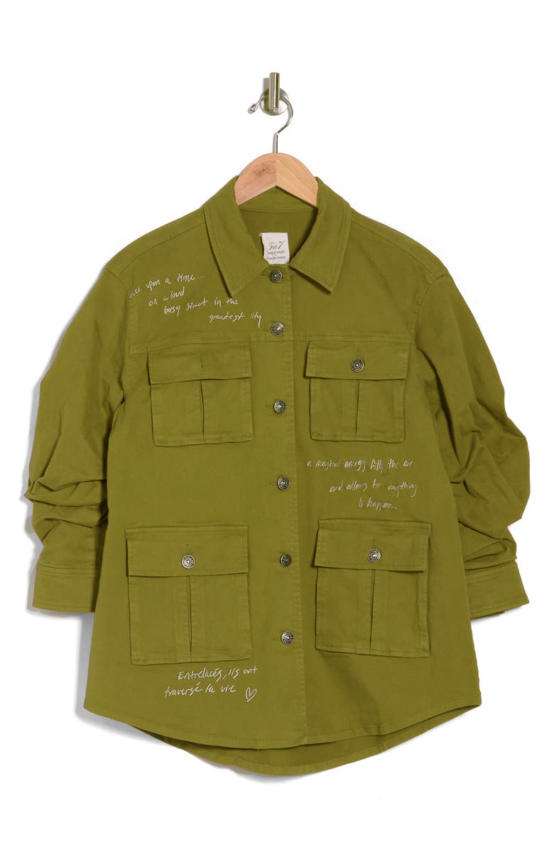 Cinq à Sept Vera Love Letter Utility Shirt Jacket | Nordstromrack