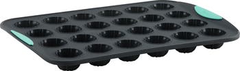 Trudeau Structure Silicone 24 Cavity Mini Cupcake Pan, Gray/Pink ...
