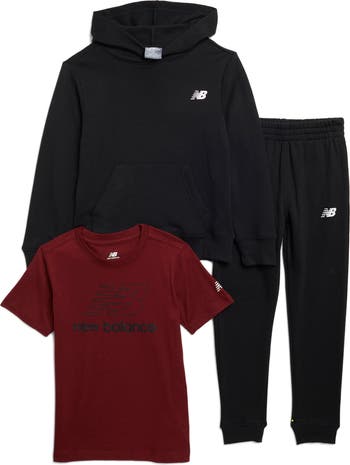 New Balance Kids' Logo Pullover Hoodie, T-Shirt & Joggers | Nordstromrack