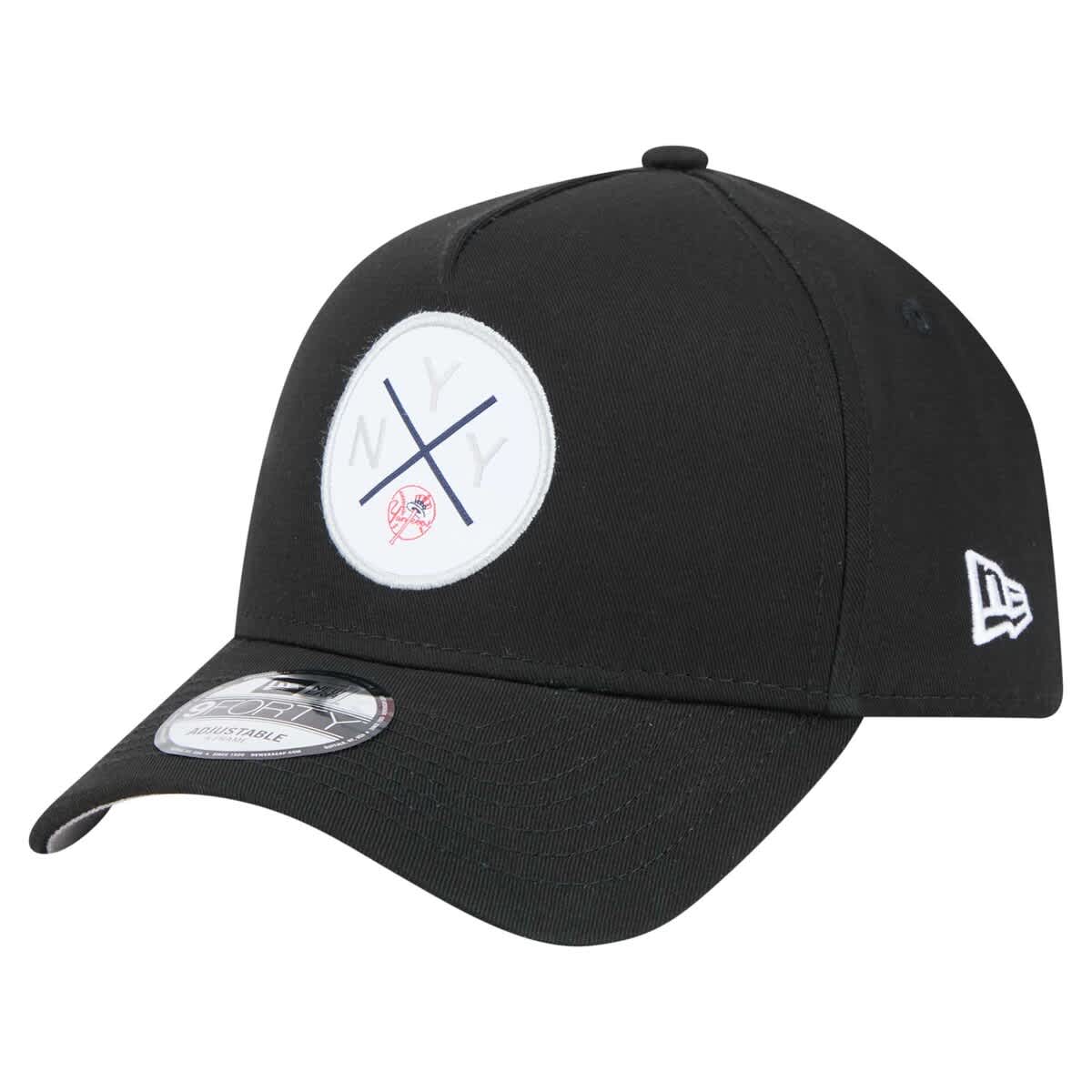 Men's New Era Black New York Yankees 9FORTY A-Frame Adjustable Hat (Men ...
