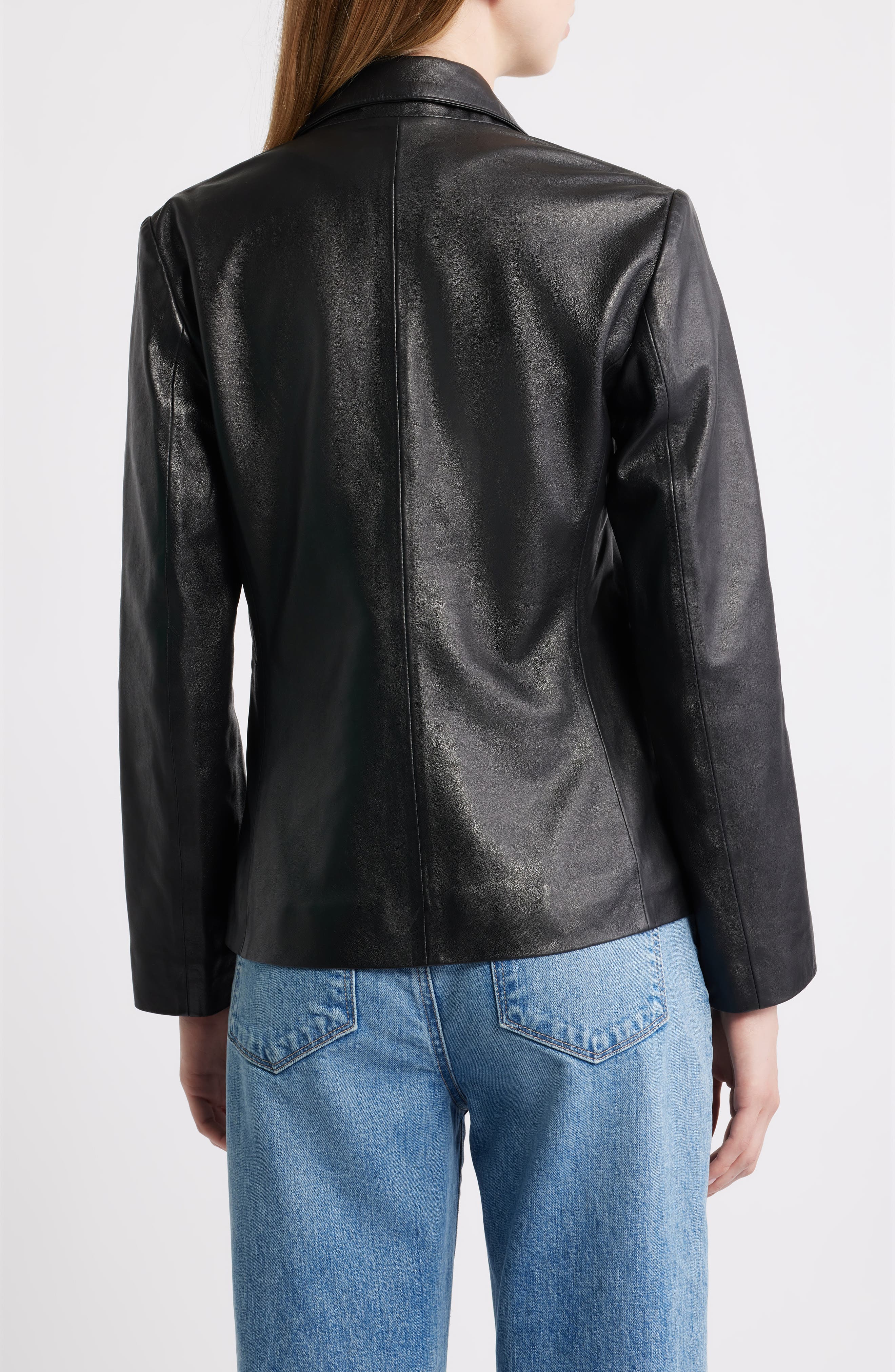 Schott NYC Fitted Leather Blazer | Nordstrom