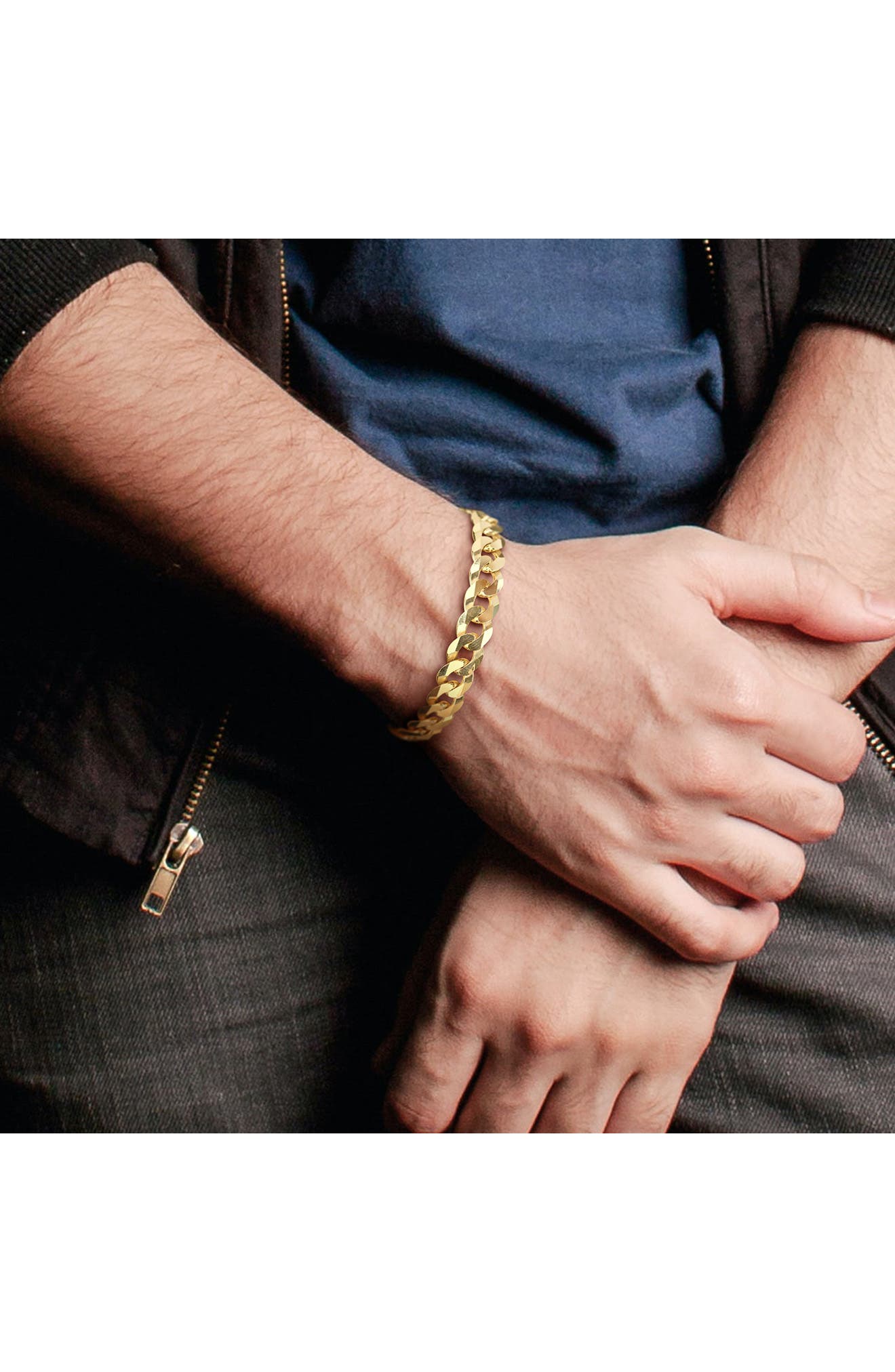 DELMAR 18K Gold Plated Curb Link Chain Bracelet | Nordstromrack