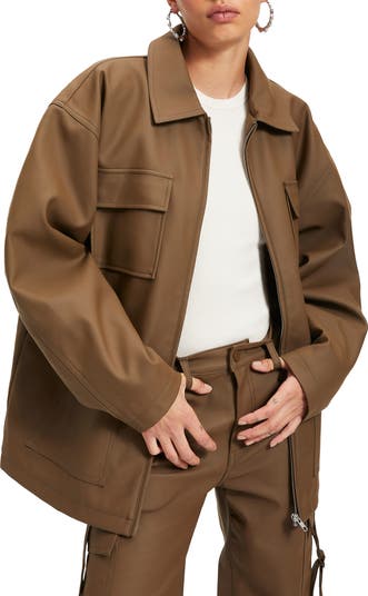 Good American Leather Chore Jacket | Nordstromrack
