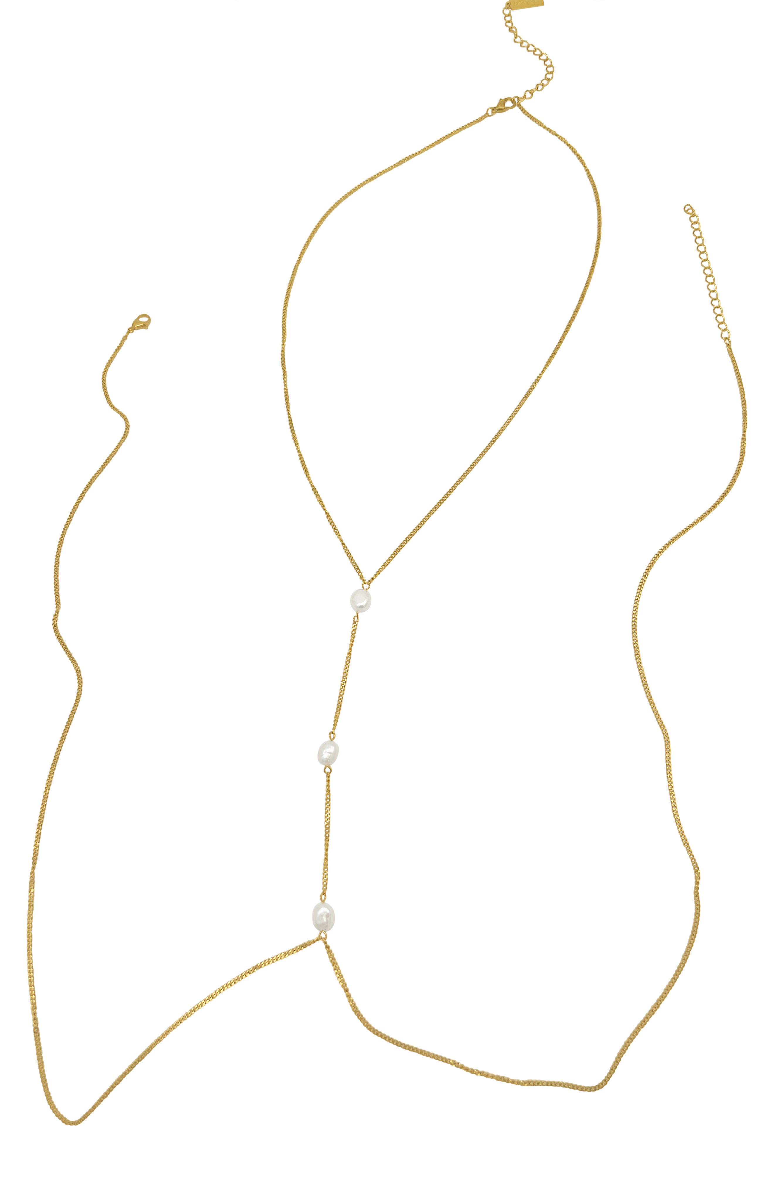 ADORNIA FINE Water Resistant 14K Gold Plated Freshwater Pearl Body ...