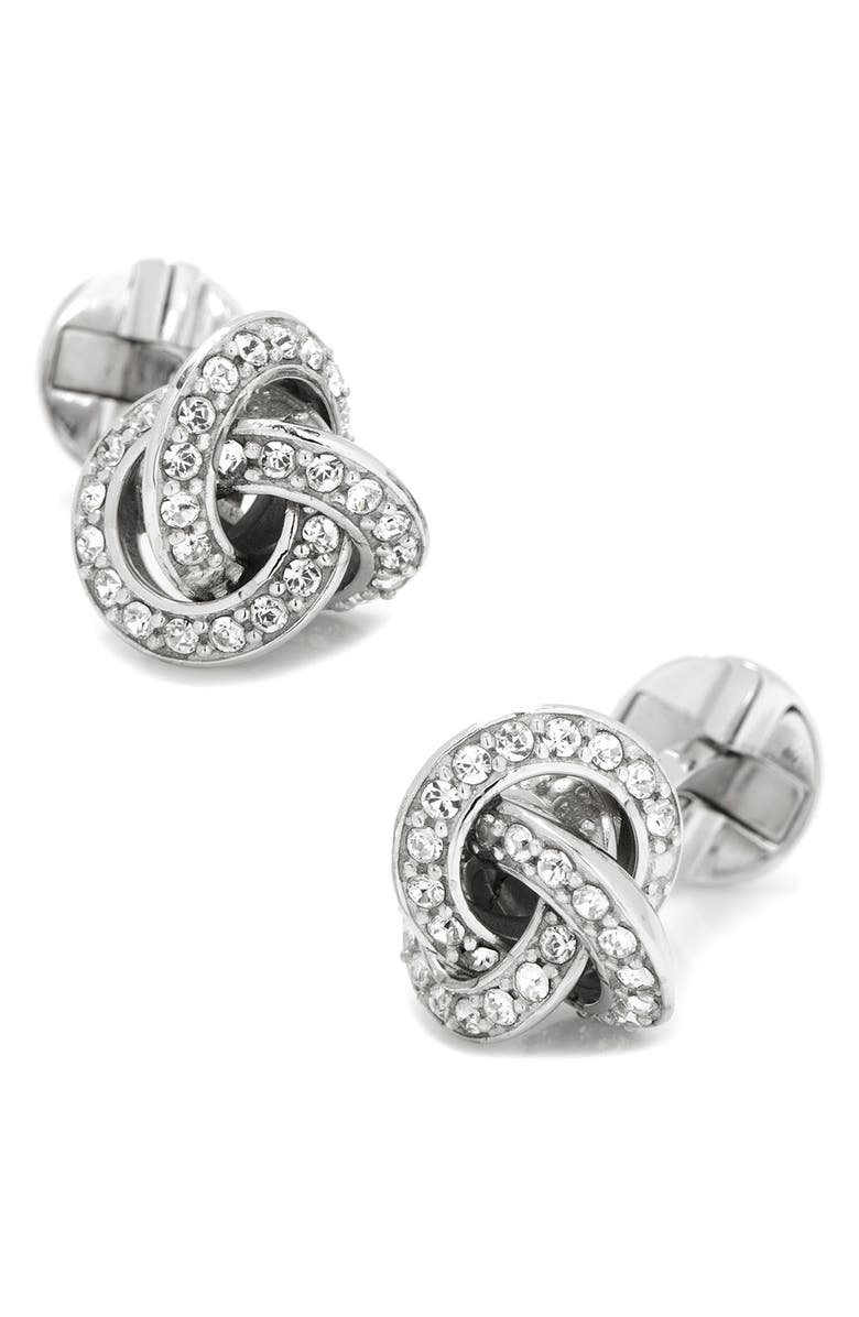 Cufflinks, Inc. CUFFLINKS INC. Sterling Silver & Swarovski Crystal Knot ...
