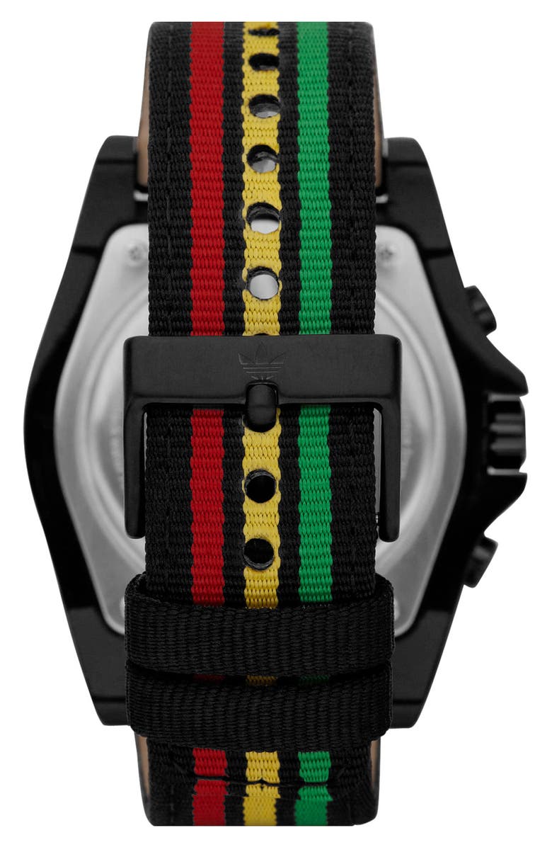 adidas Originals 'Stockholm' Nylon Strap Watch, 44mm | Nordstrom