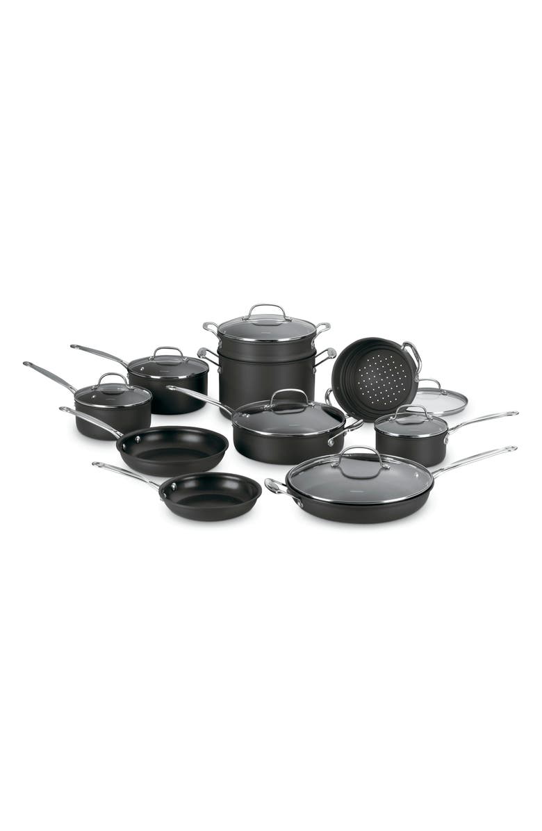 Cuisinart Chef's Classic 17-Piece Hard Anodized Nonstick Cookware Set ...