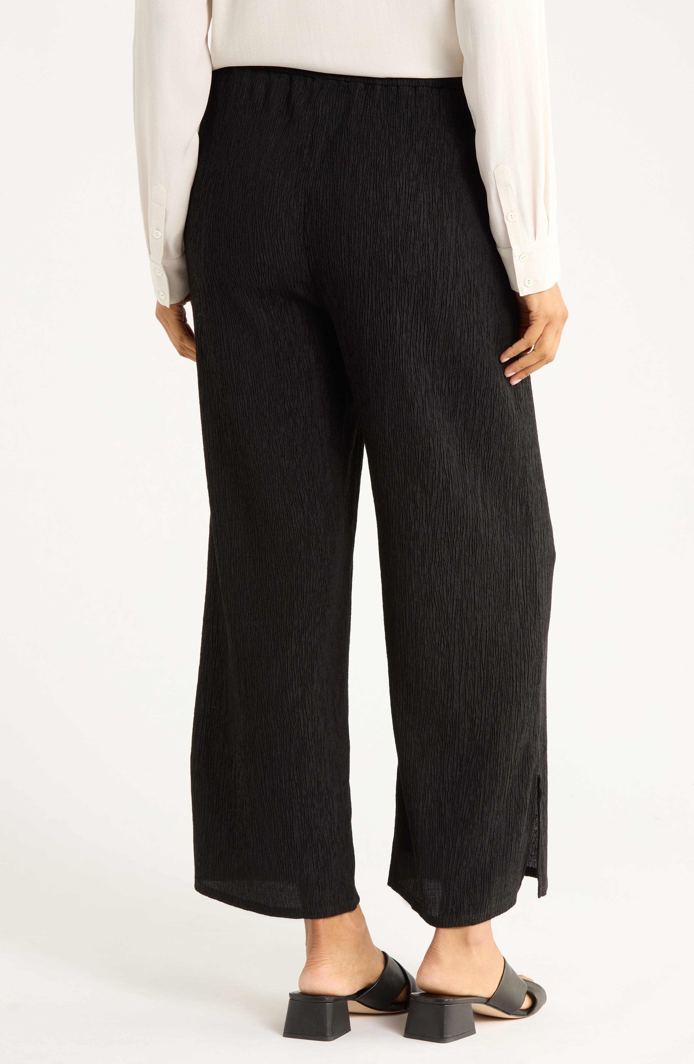 Eileen Fisher Crinkled Wide Leg Pants | Nordstromrack
