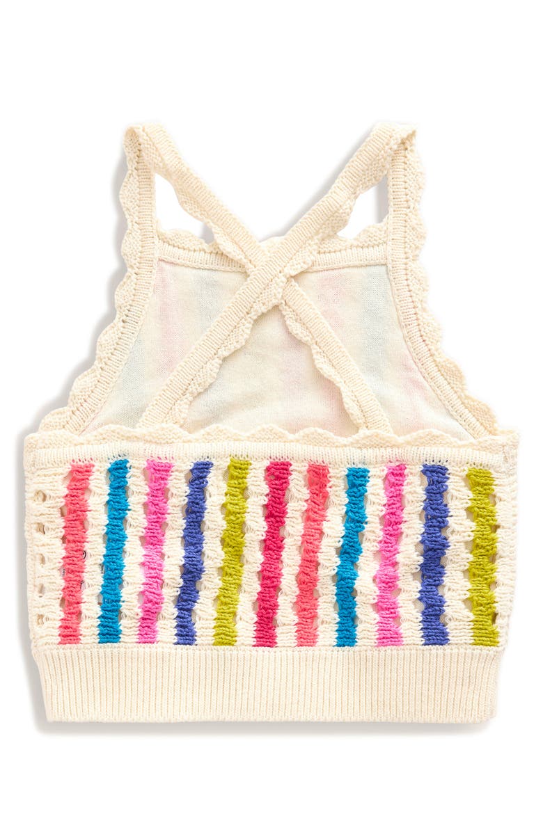 Mini Boden Kids' Stripe Crochet Knit Crossover Top | Nordstromrack