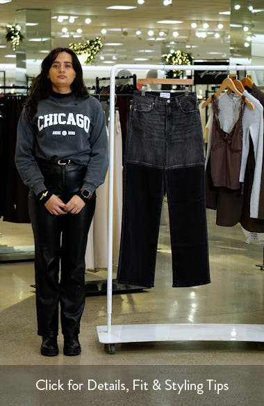 DAZE City Two-Tone High Waist Straight Leg Jeans | Nordstromrack