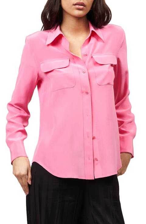Women's 100% Silk Button Up Tops | Nordstrom