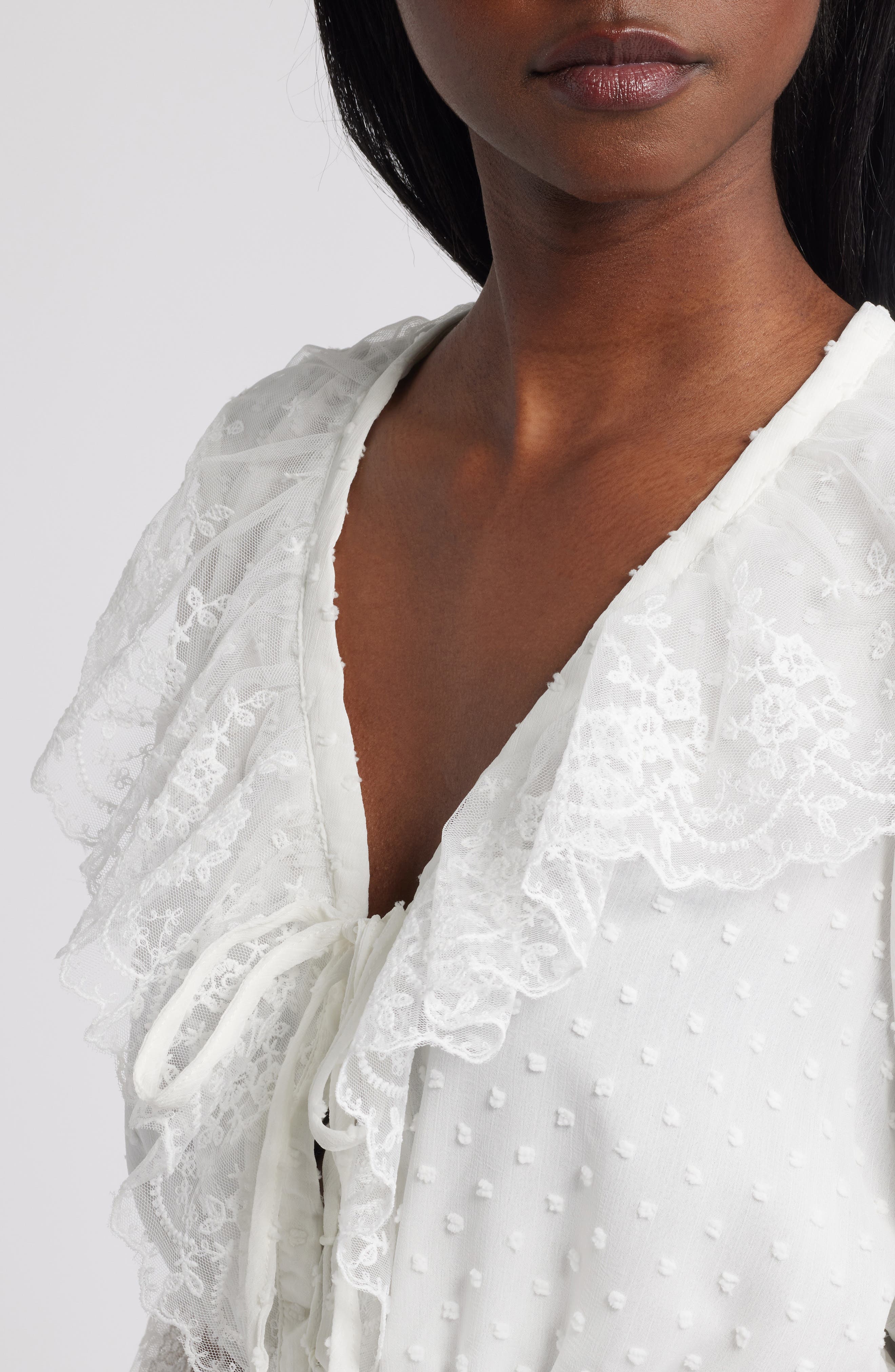 Lipsy Lace Dobby Shirt | Nordstrom