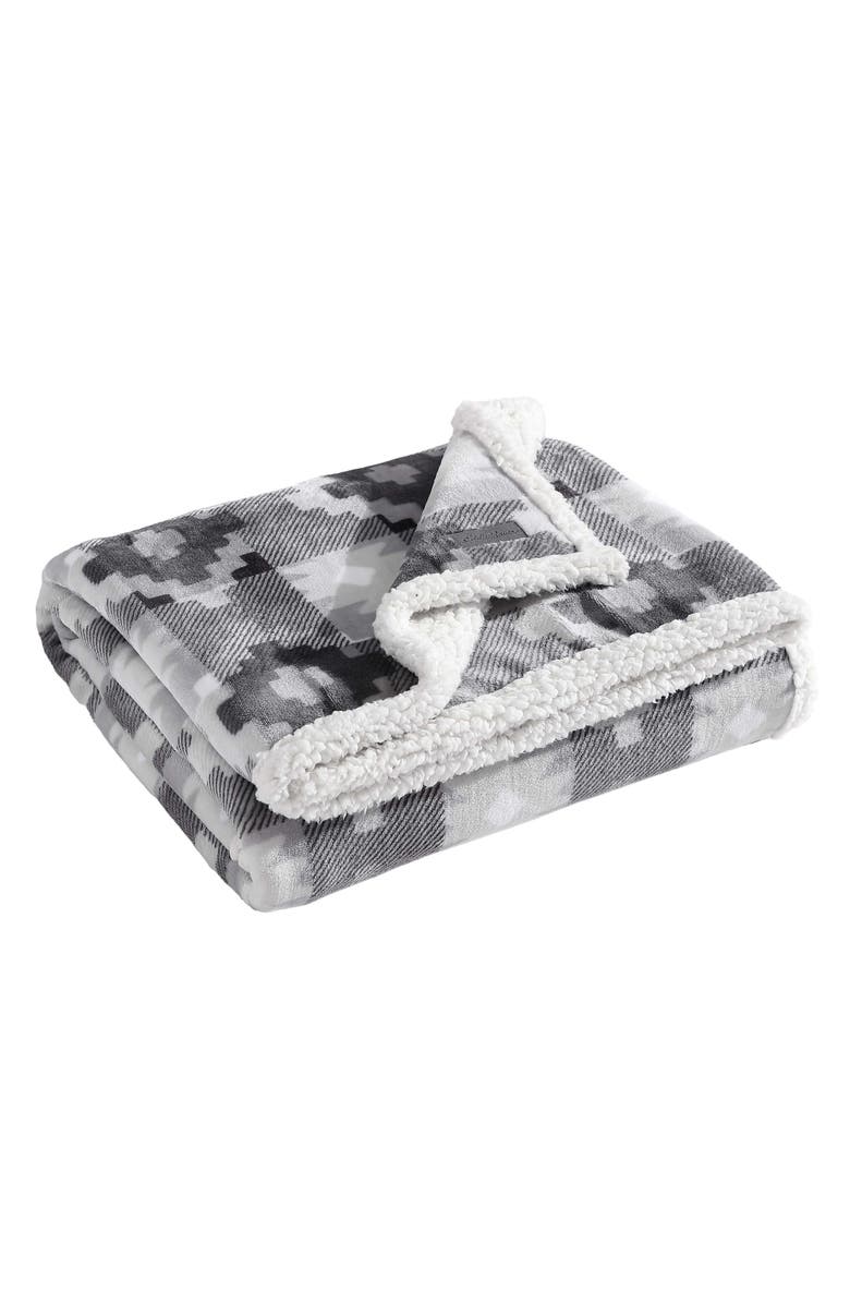 Eddie Bauer Copper Creek Faux Shearling Popcorn Fleece Throw Blanket ...