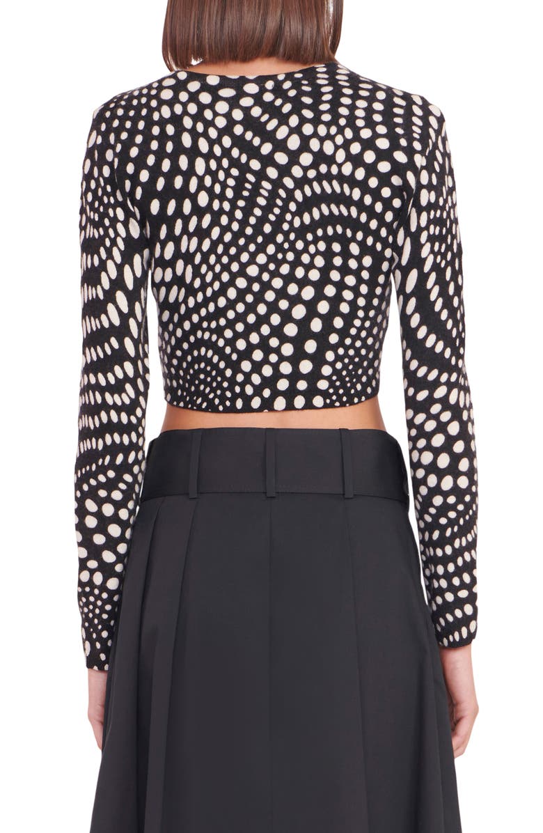 STAUD Deanna Pattern Merino Wool Crop Cardigan | Nordstromrack