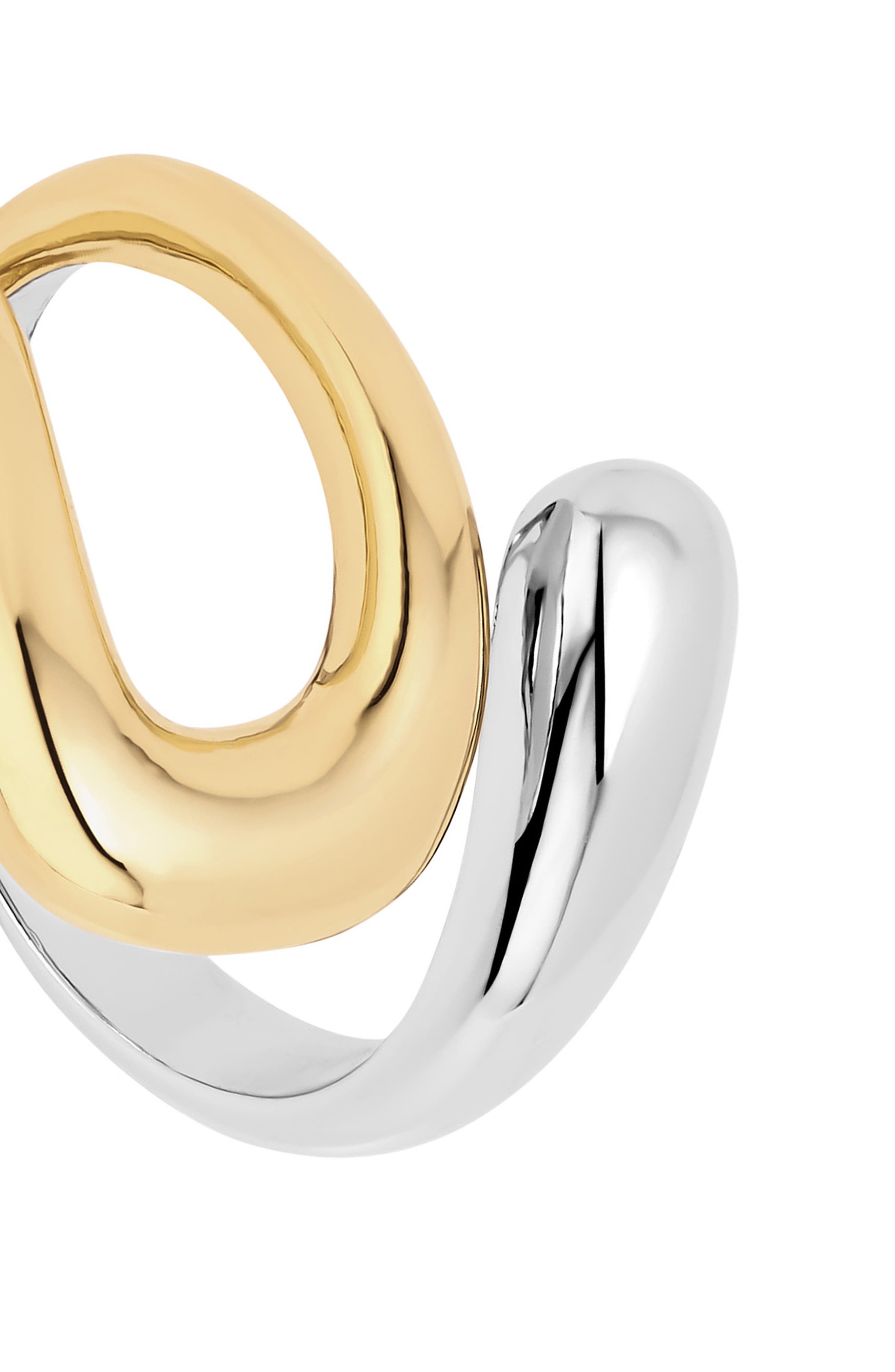 ATHRA LUXE Modern Muse Two-Tone Bypass Open Ring | Nordstrom