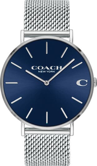 COACH Charles Mesh Strap Watch, 41mm | Nordstrom