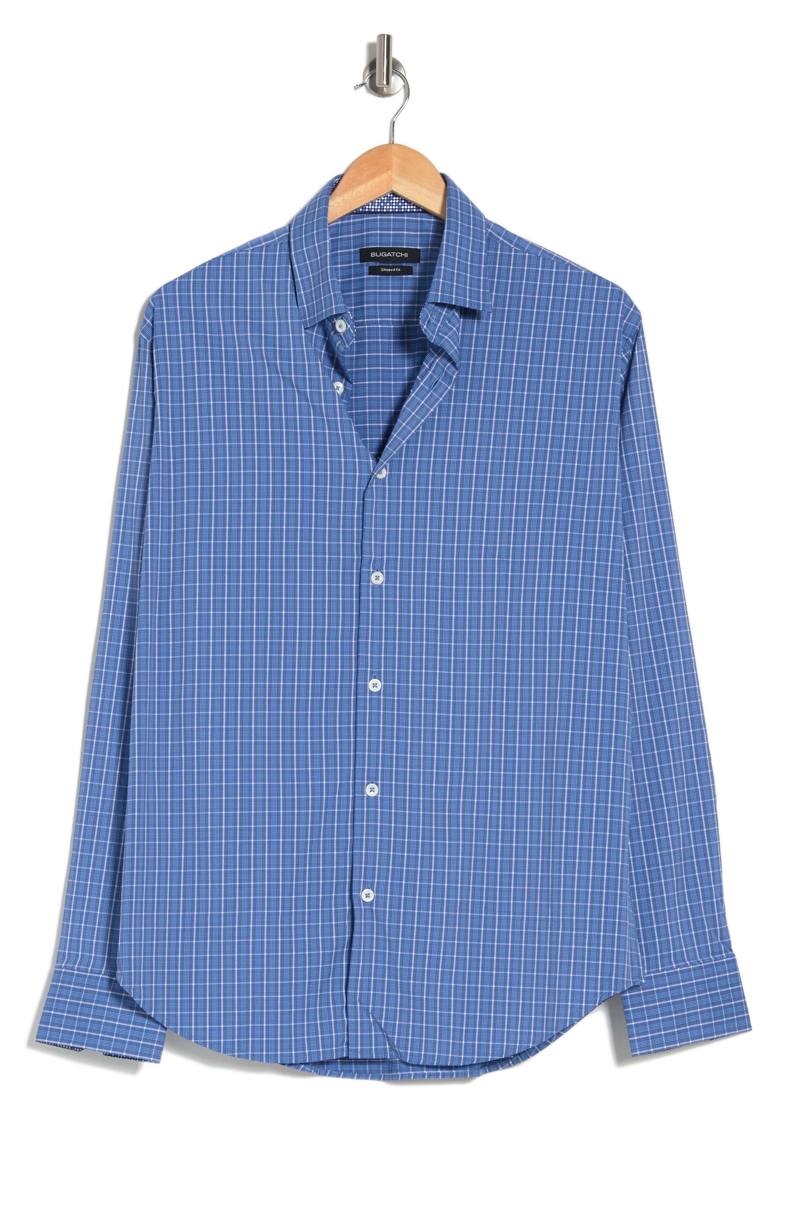 Bugatchi Shaped Fit Plaid Print Button-Up Shirt | Nordstromrack