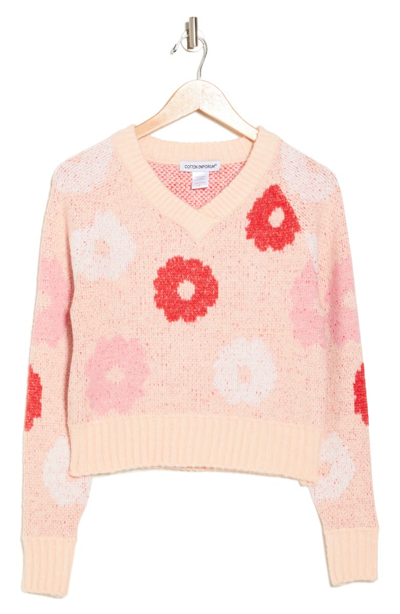 Cotton Emporium Flower Pop Pullover Sweater | Nordstromrack