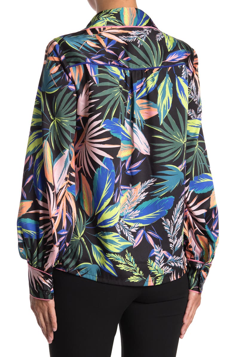 Milly Juliette Tropical Palm Button Front Shirt | Nordstromrack
