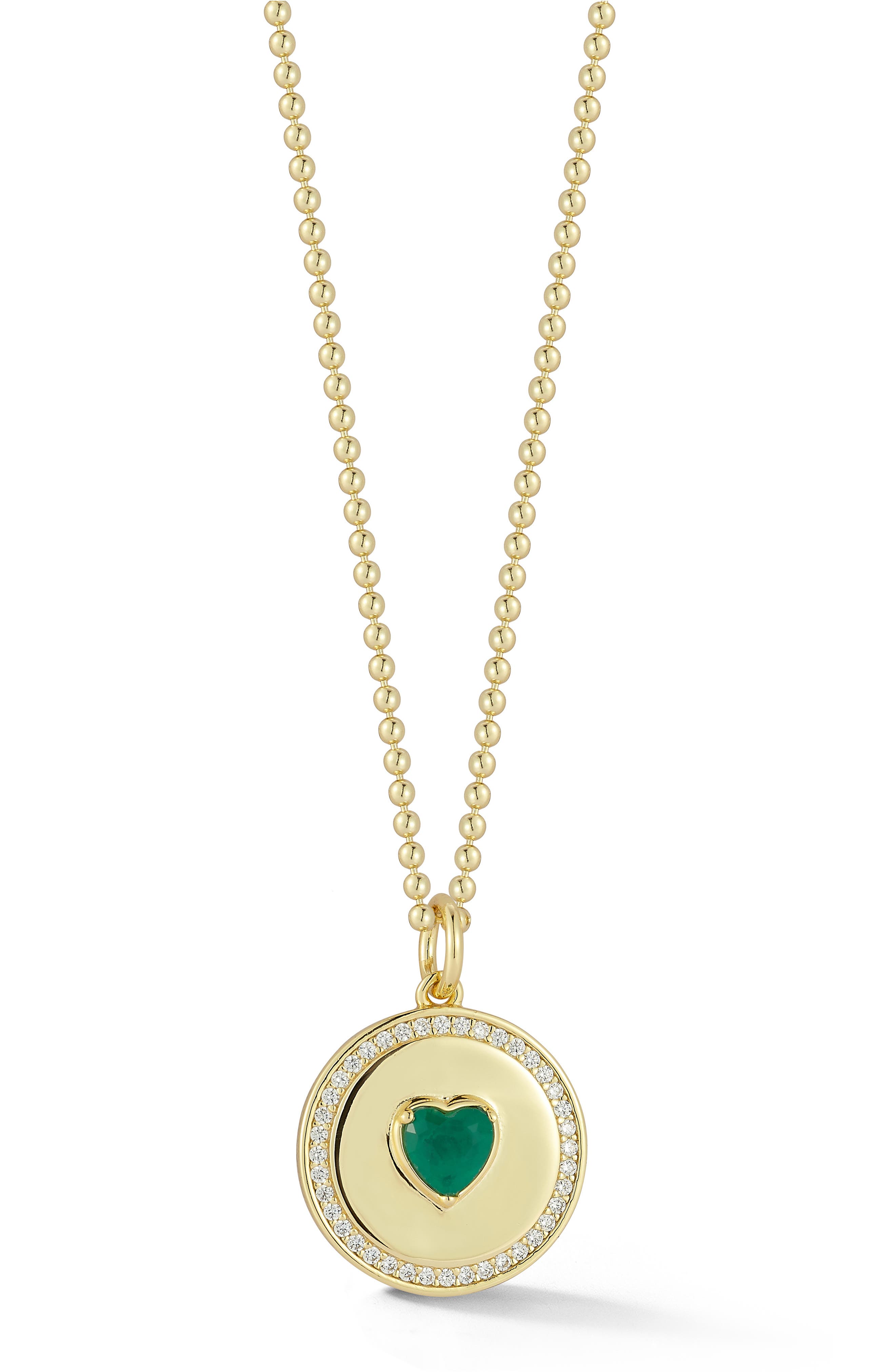 GLAZE JEWELRY Disc Heart Pendant Necklace | Nordstromrack