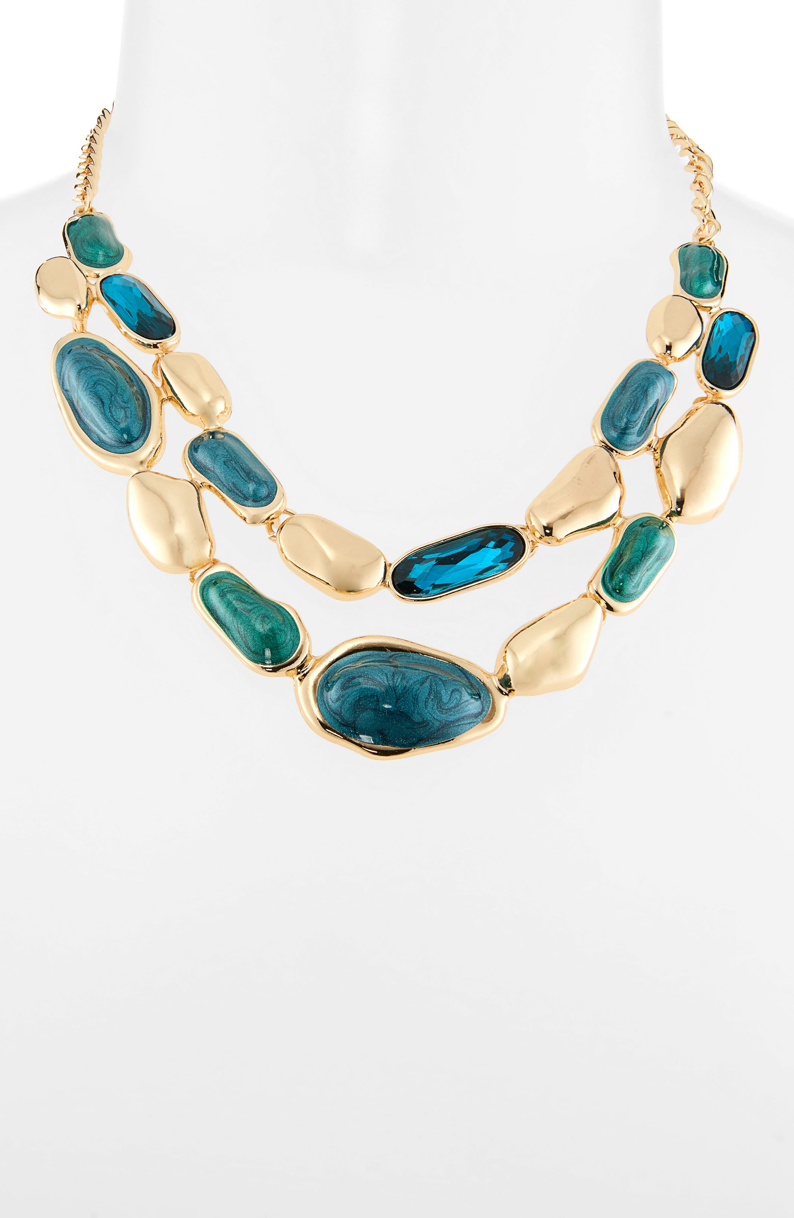 Tasha Pebble Link Collar Necklace & Earrings Set | Nordstromrack