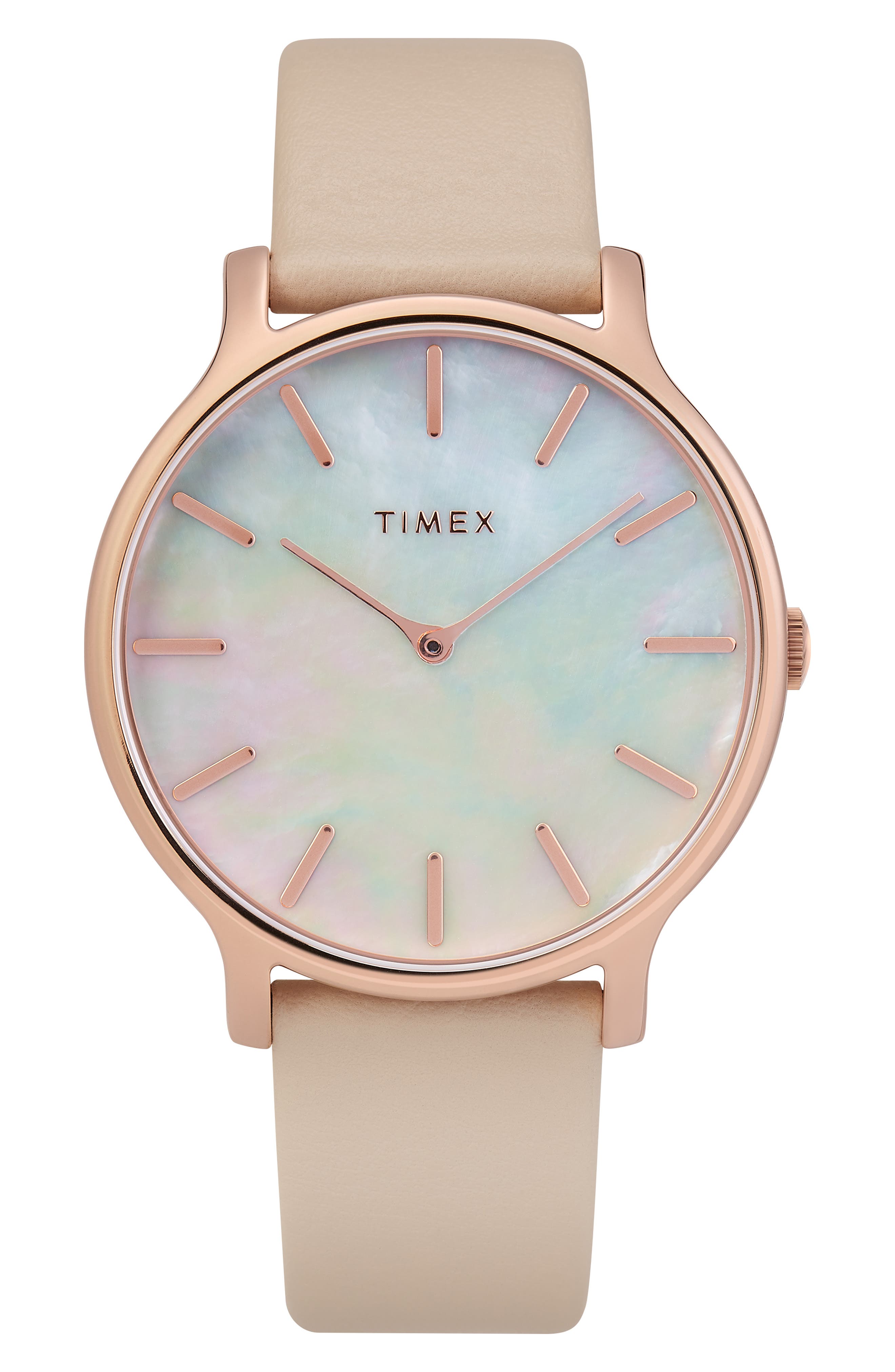 Timex® Metropolitan Leather Strap Watch, 38mm | Nordstrom