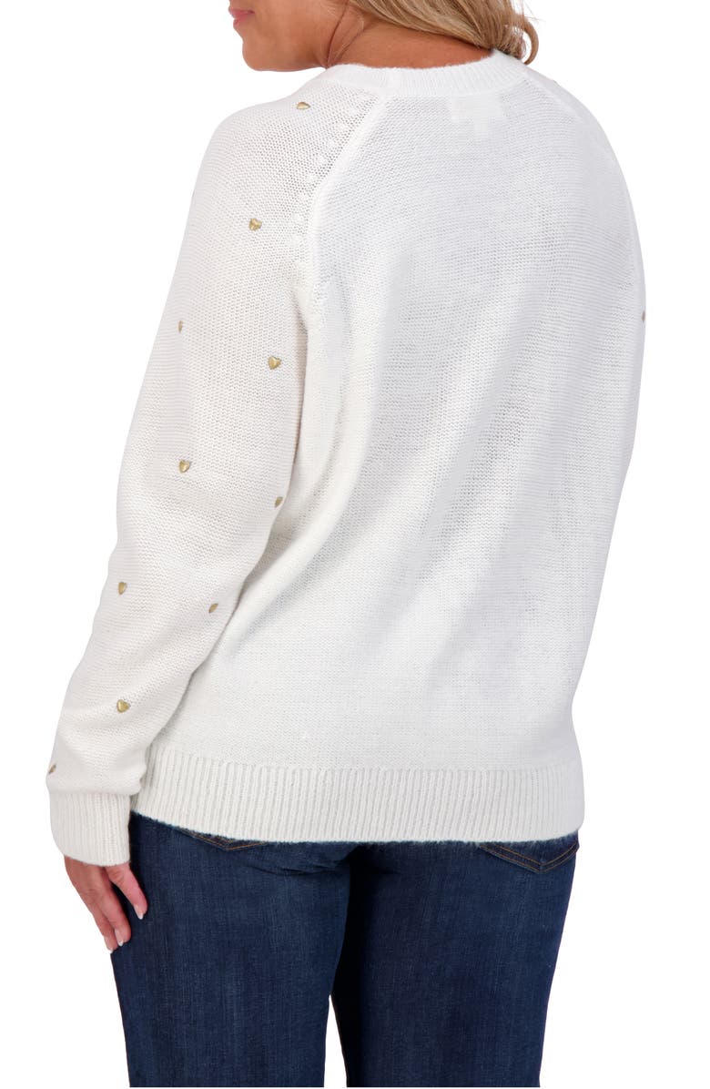 Lucky Brand Heart Stud Crewneck Sweater | Nordstromrack