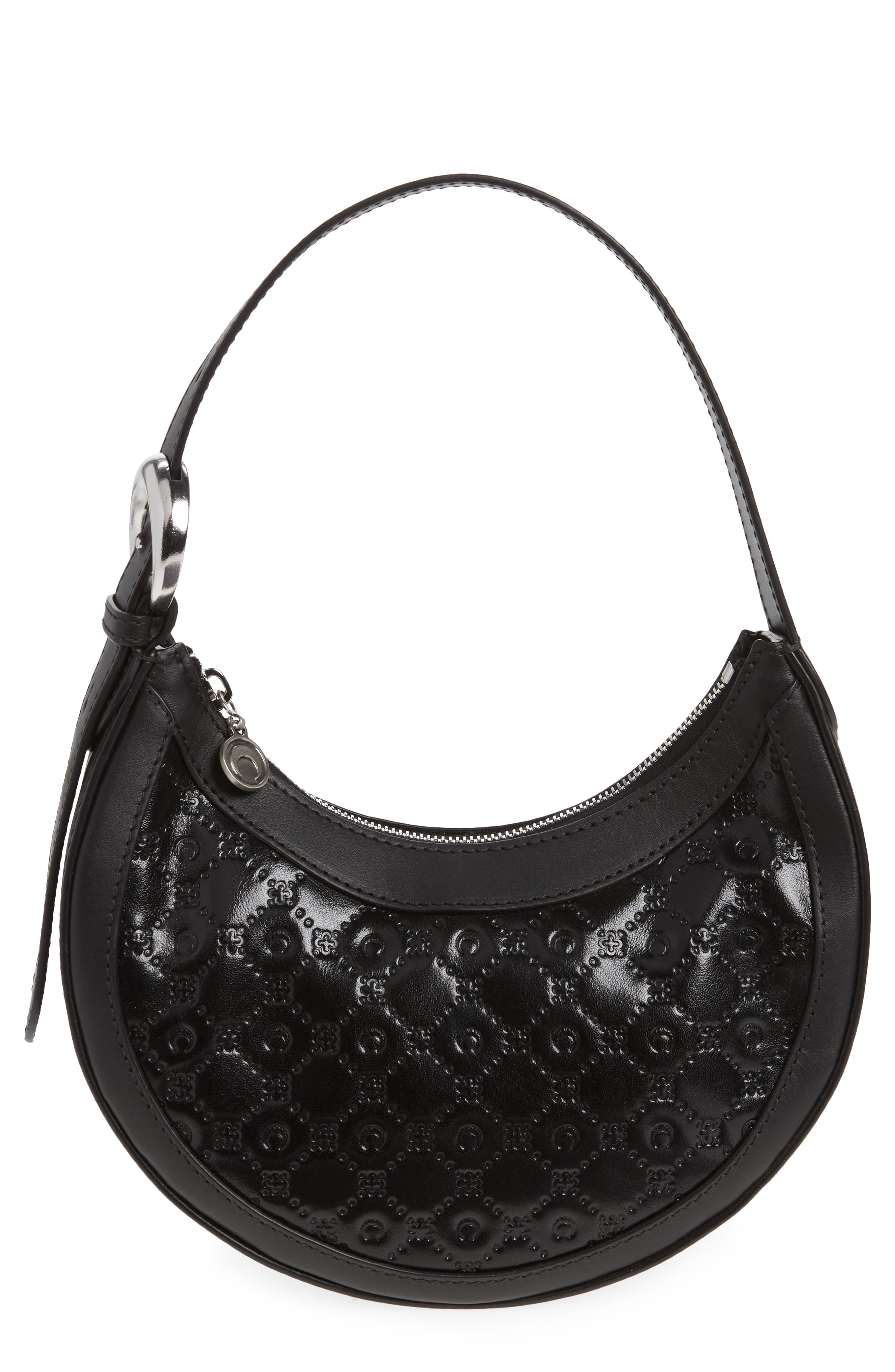 Marine Serre Mini Eclips Airbrushed Crescent Print Leather Hobo Bag ...