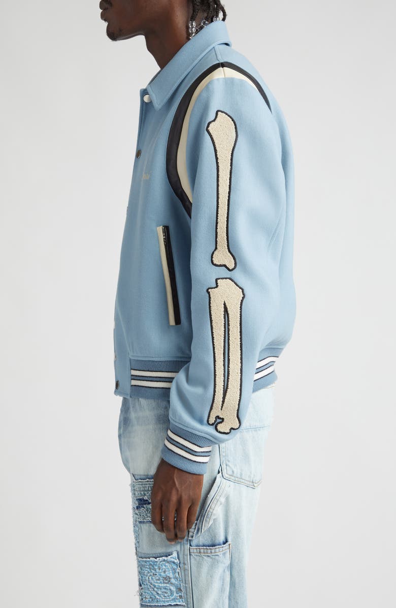 AMIRI Bones Wool Blend Varsity Jacket | Nordstromrack