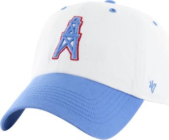 '47 Men's '47 White/Light Blue Houston Oilers Double Header Diamond ...