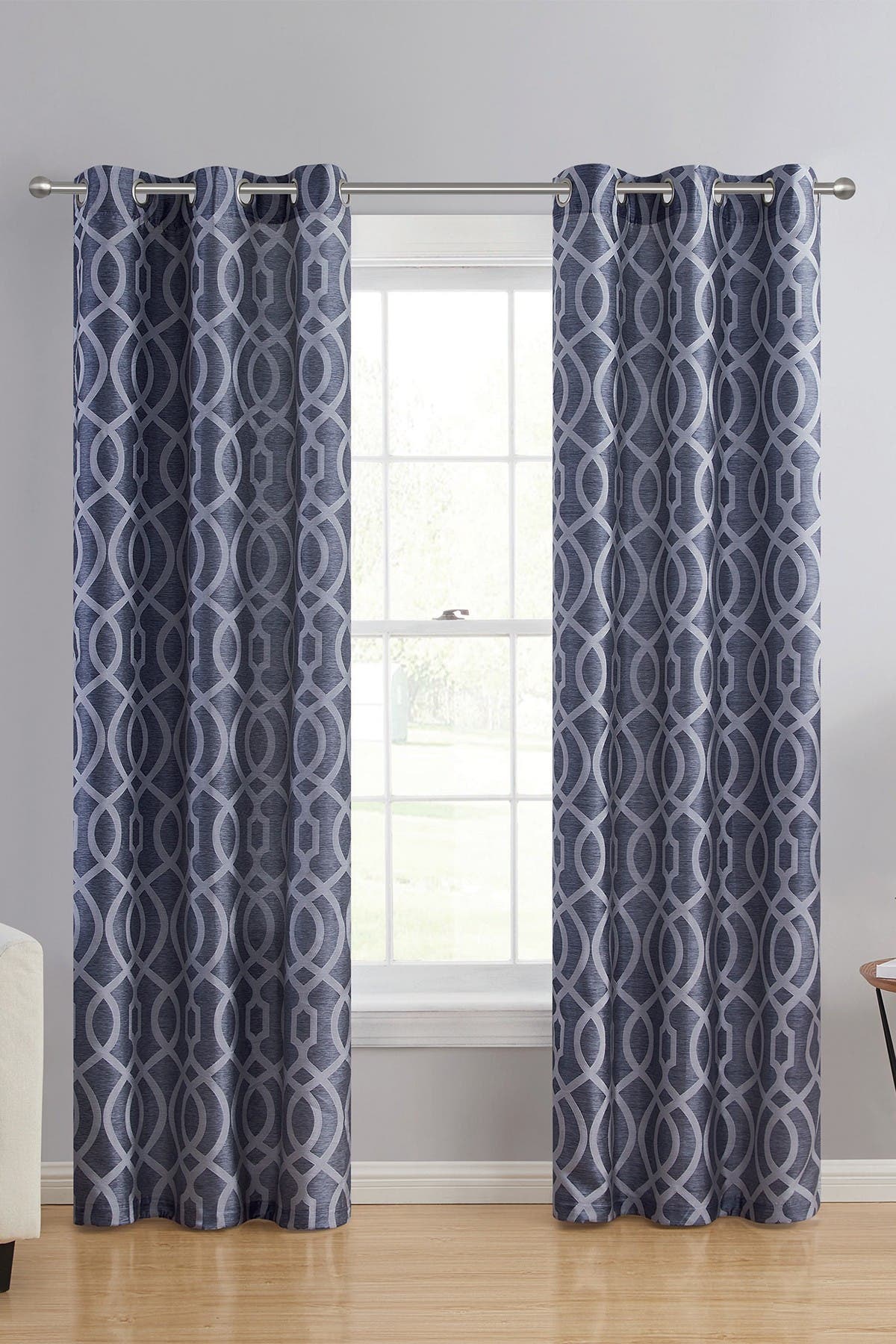 VCNY HOME Montana Blue Geometric Window Panels - 76" x 84" - Set of 2 ...