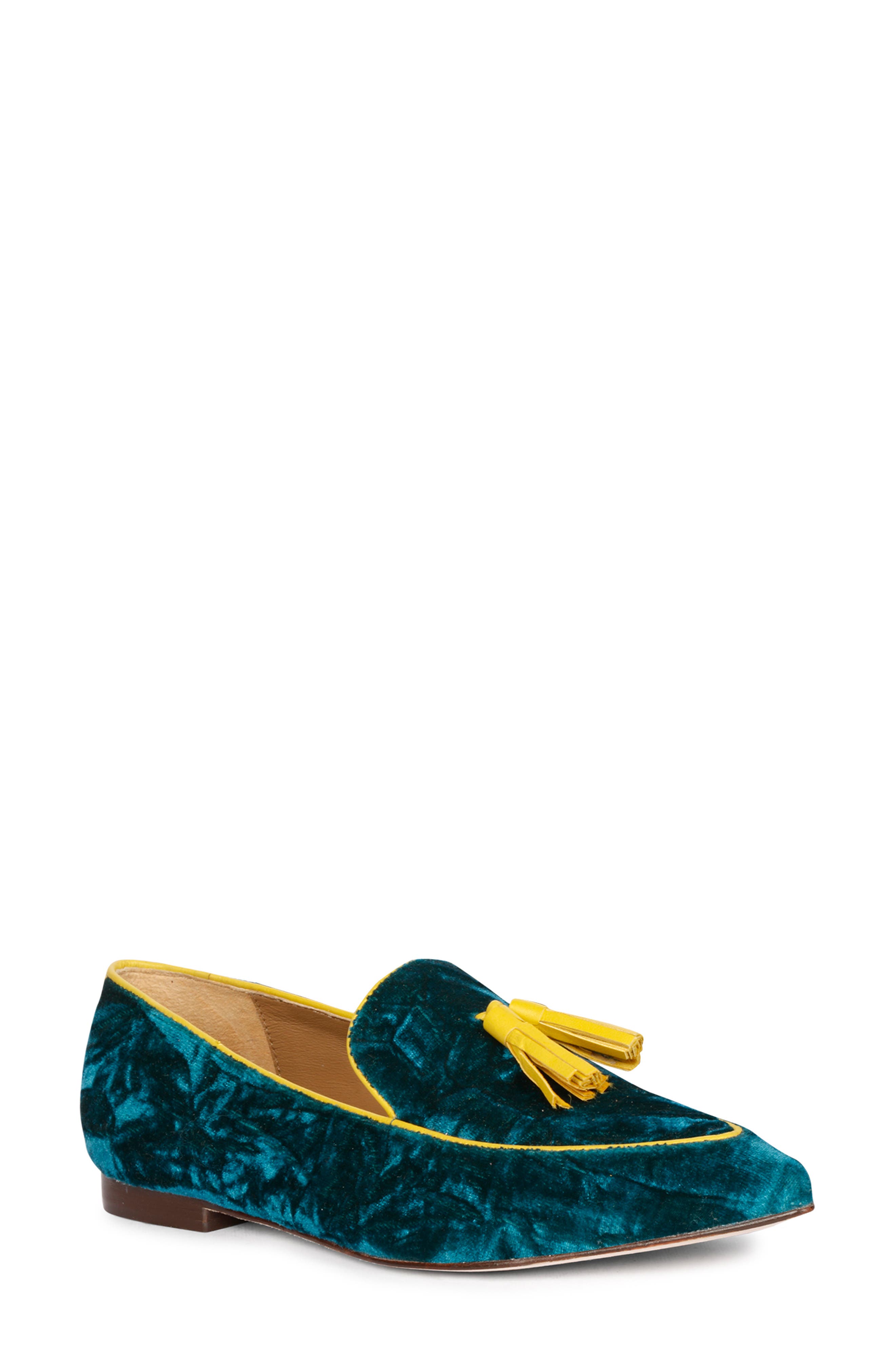 SAINT G Simona Pointed Toe Velvet Smoking Slipper (Women) | Nordstrom